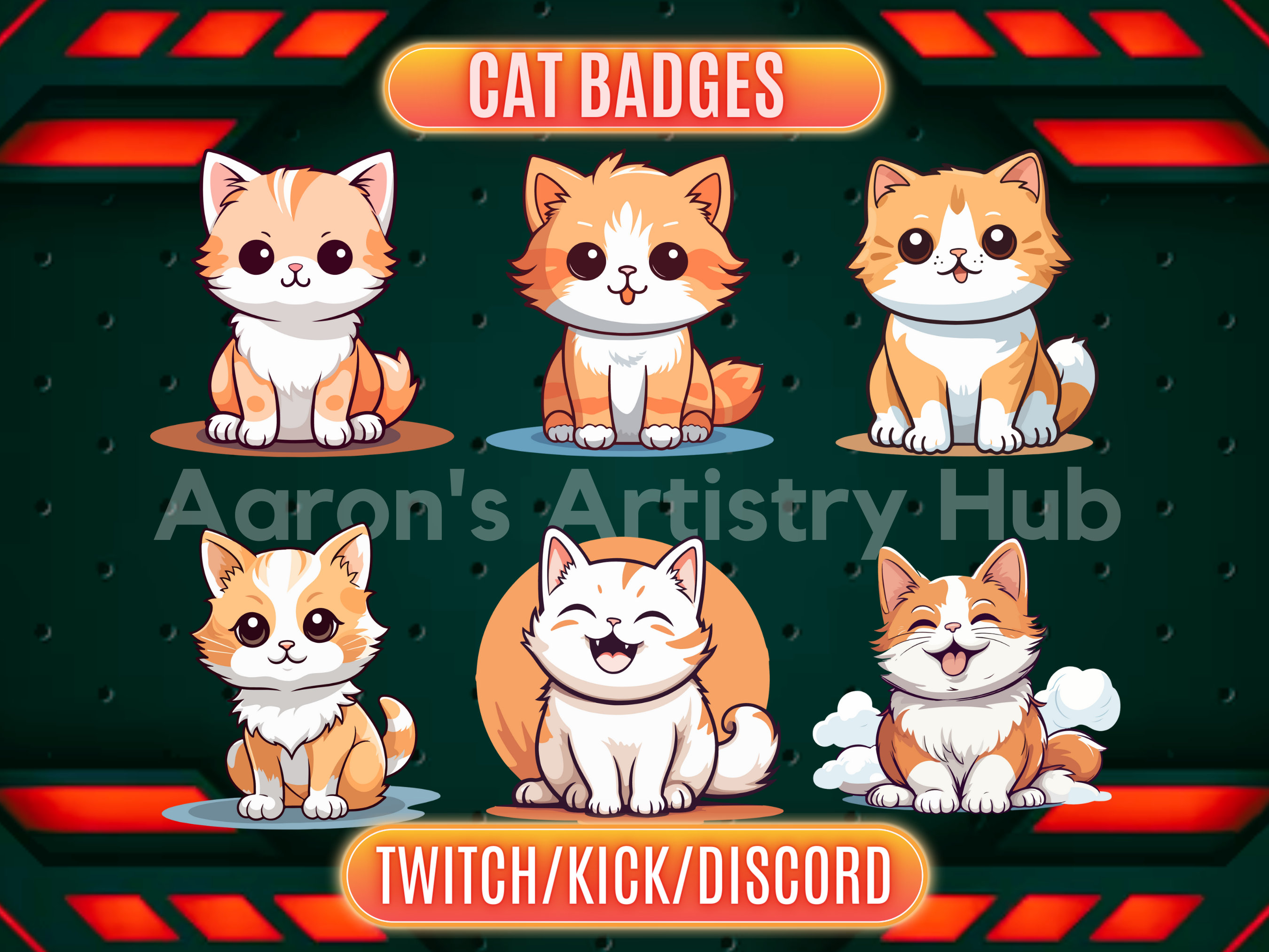 Kitty Cat Sub Icons | Twitch Icons With Cats | Sub Icons With Kittens ...