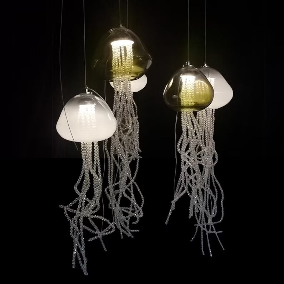 Jellyfish Glass Pendant Light Pendant Modern LED Glass - Etsy