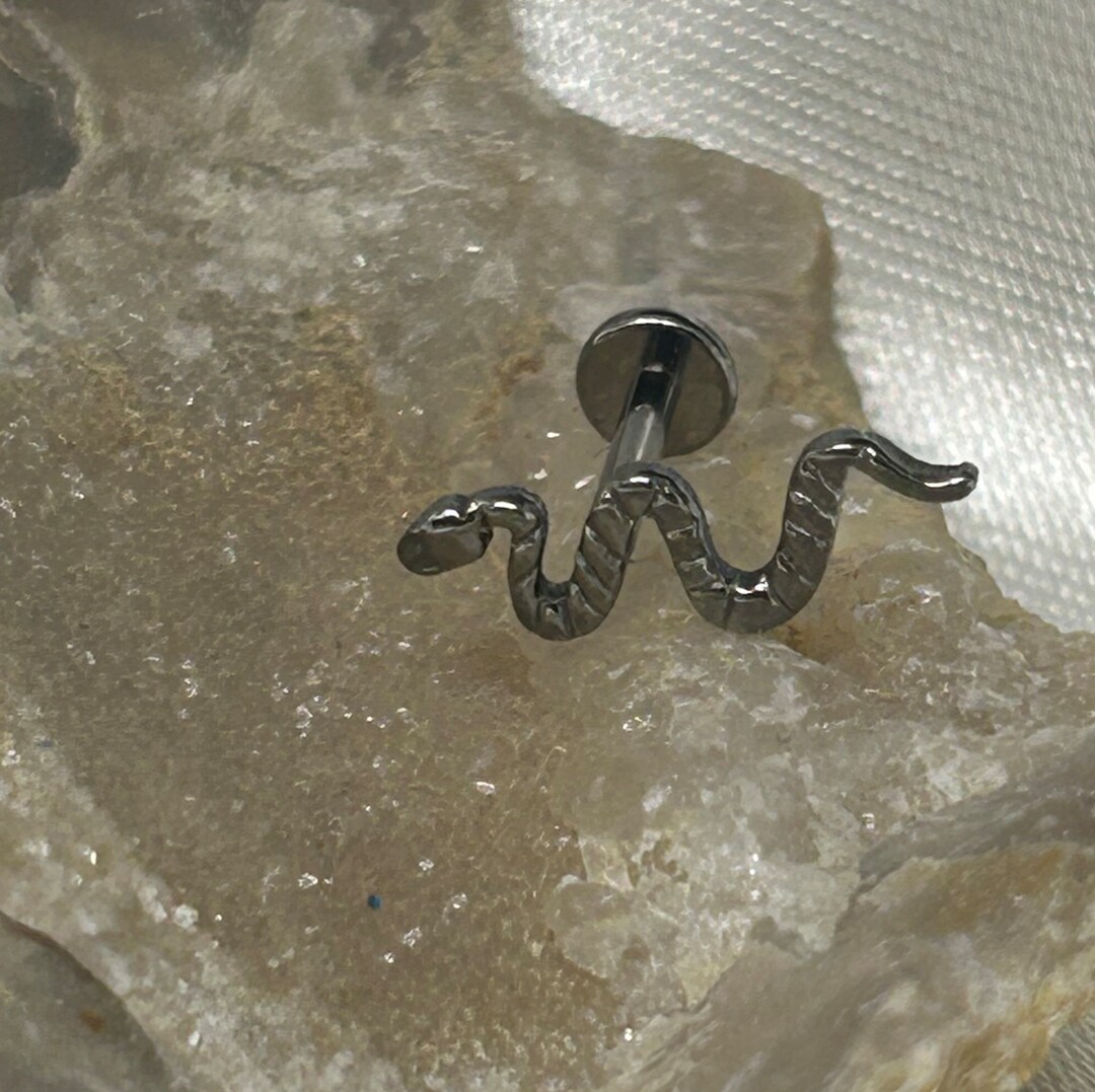 Titanium Snake Labret Bar - Etsy