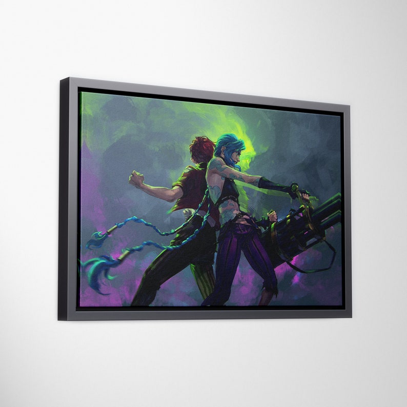 Arcane Jinx and Vi Canvas Print, League of Legends Wall Art - Etsy