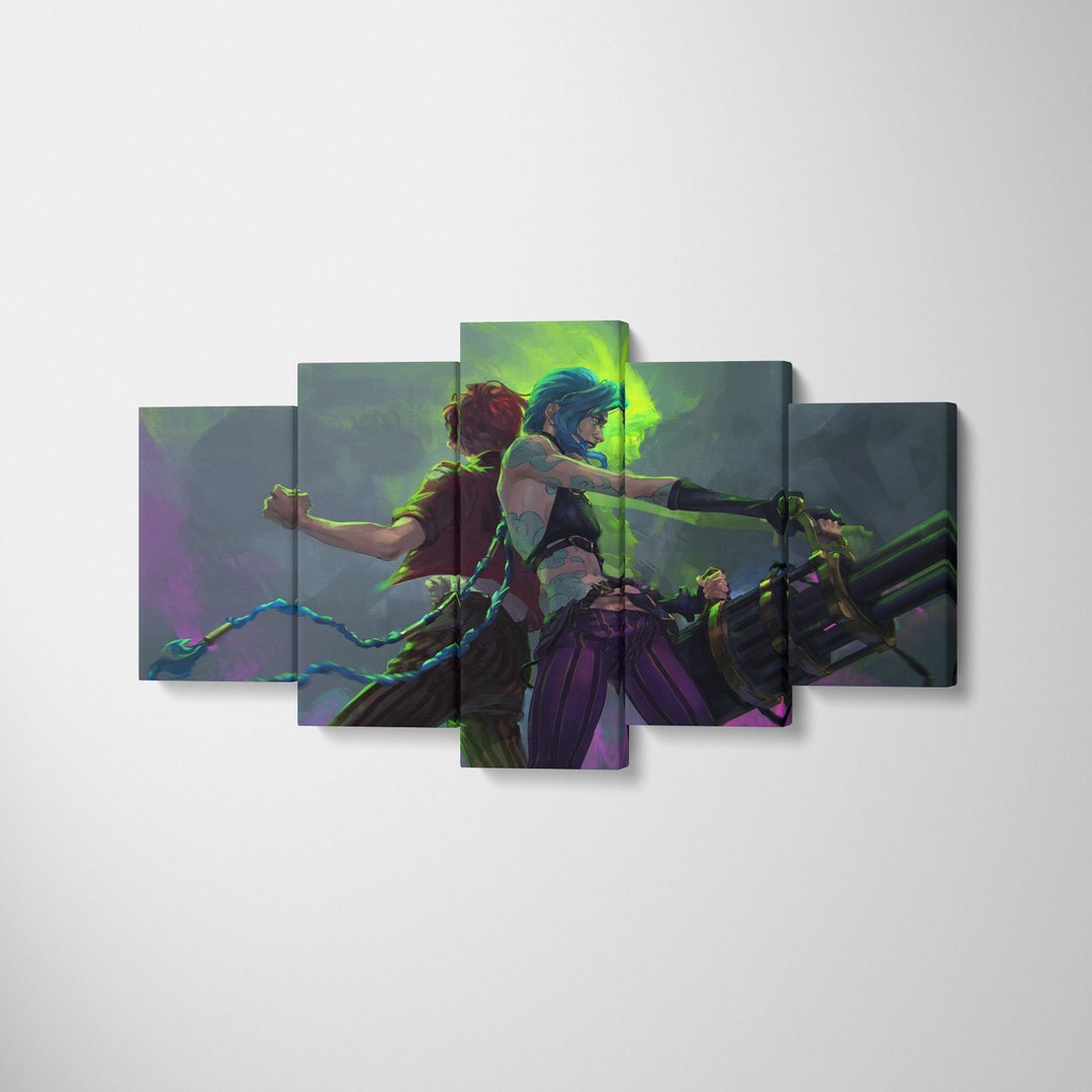 League of Legends Jinx and Vi, Arcane Poster Print, Wall Decor, Wall ...
