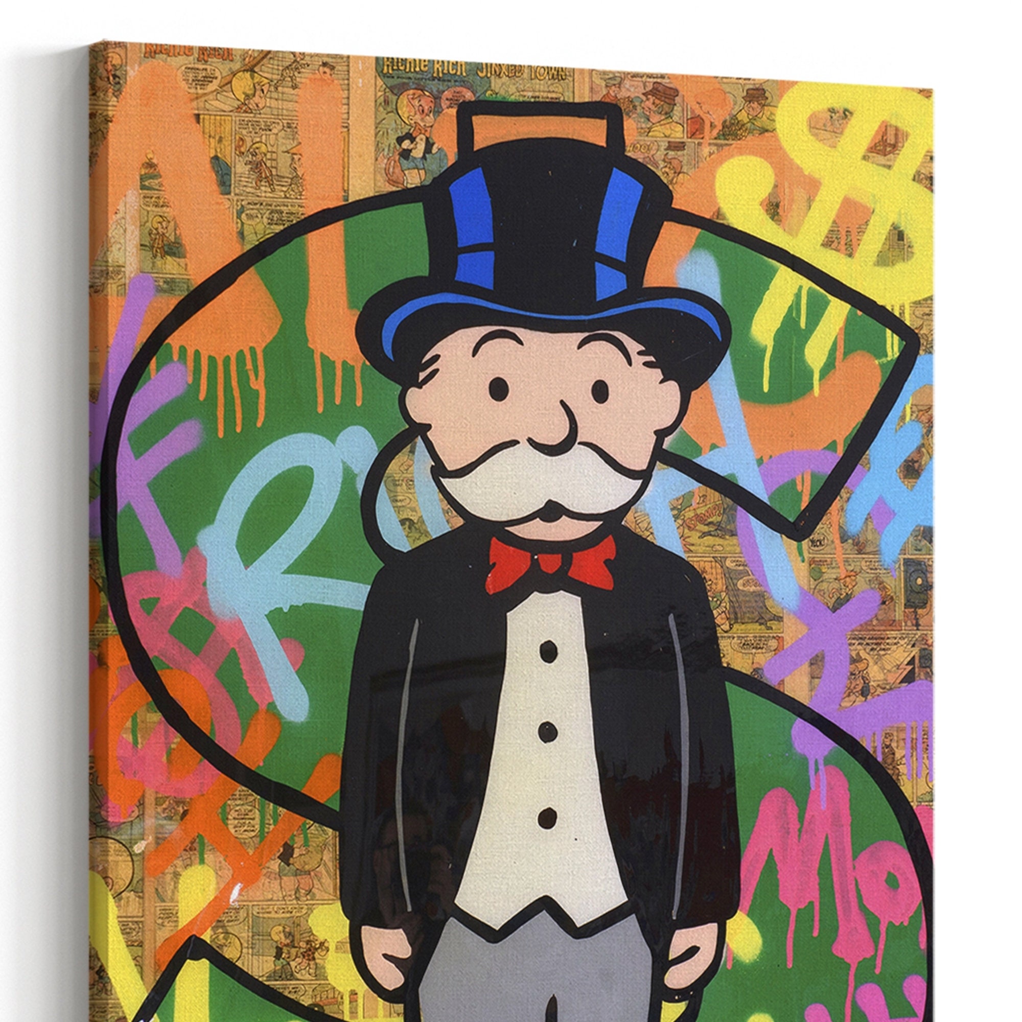 Graffiti Mr Monopoly Art, Alec Style Mr. Monopoly, Money Pop Art Luxury ...