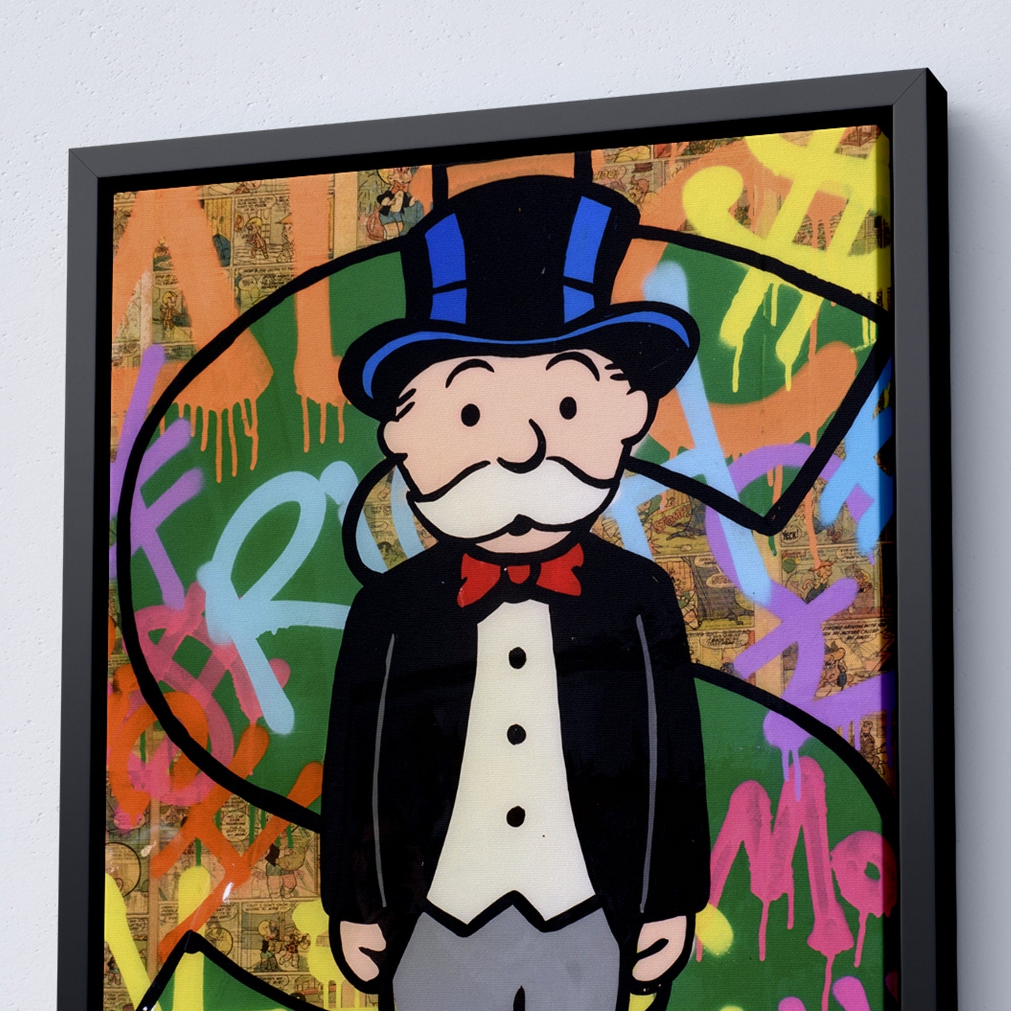 Graffiti Mr Monopoly Art, Alec Style Mr. Monopoly, Money Pop Art Luxury ...