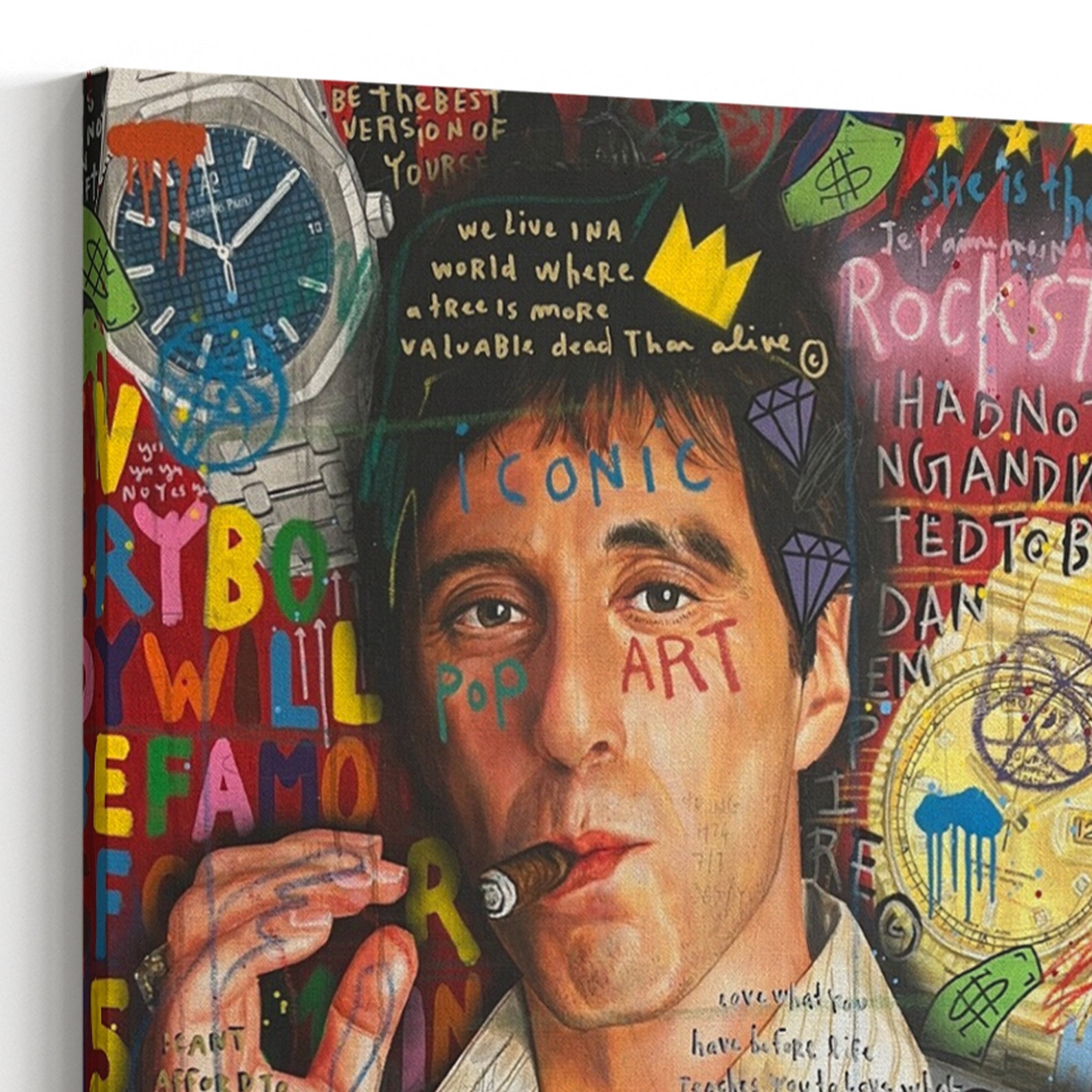 Banksy Scarface Graffiti Pop Art Canvas, Tony Montana Wall Art - Etsy