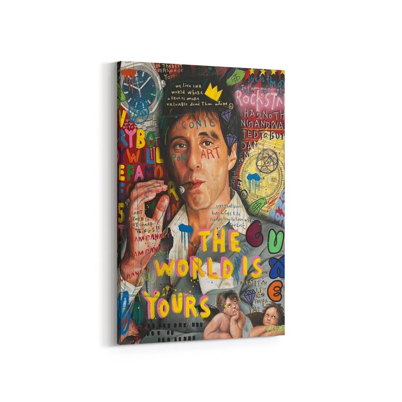 Banksy Scarface Graffiti Pop Art Canvas, Tony Montana Wall Art - Etsy