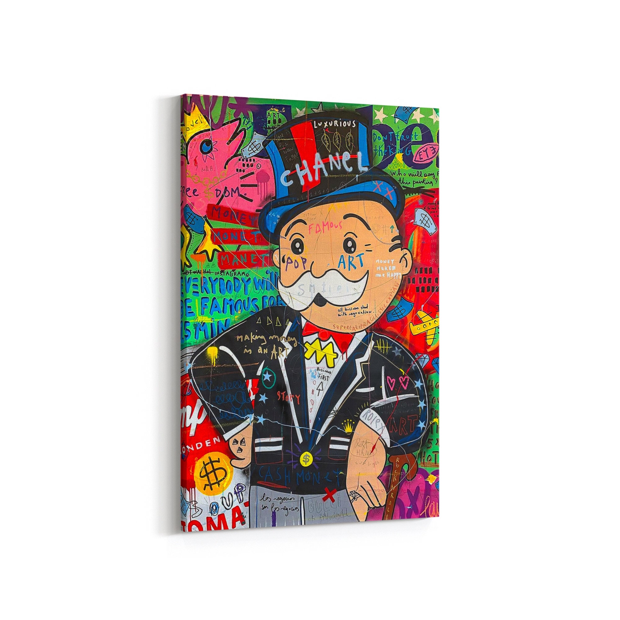 Monopoly Man Fashion Unique Modern Painting Print Abstract Framed ...