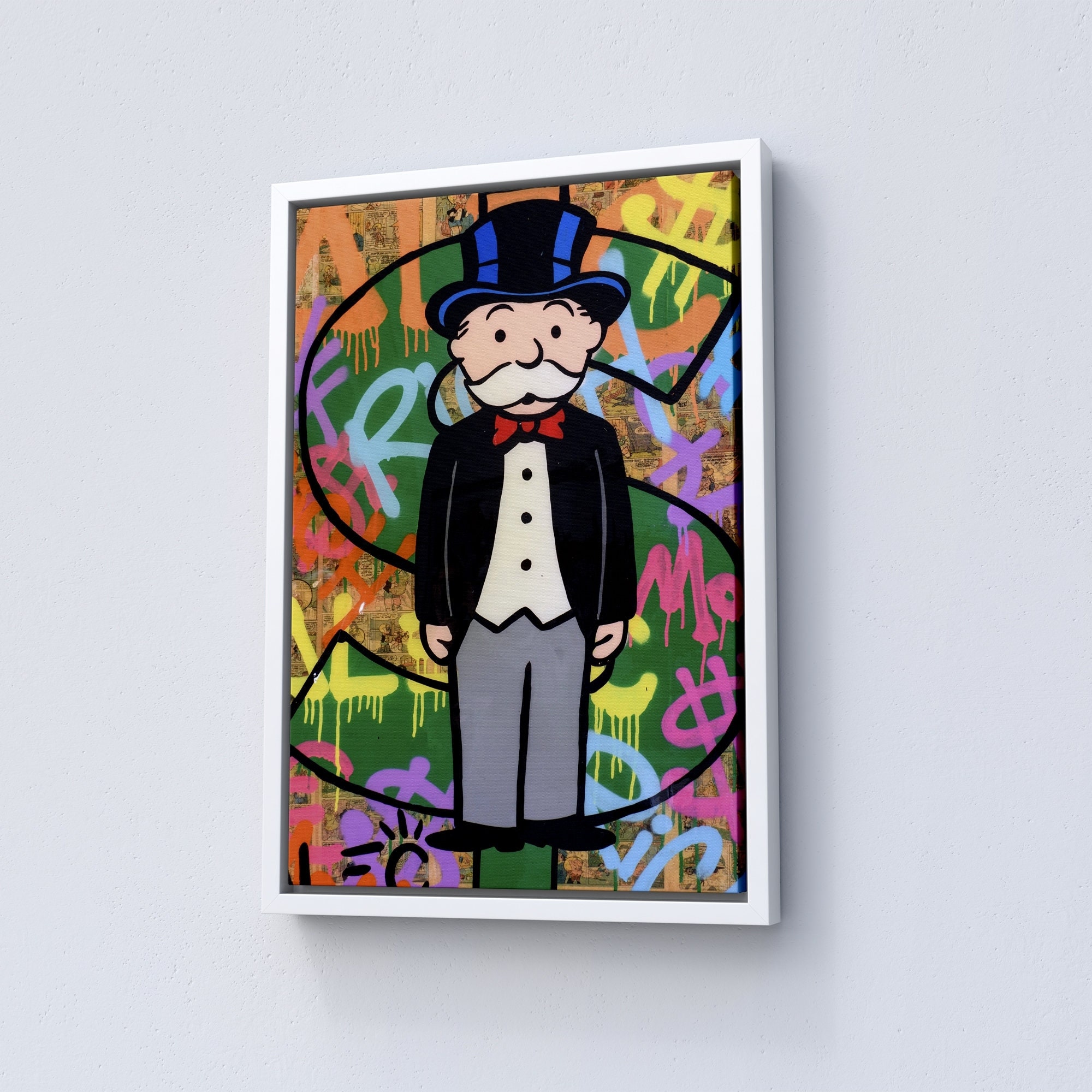 Graffiti Mr Monopoly Art, Alec Style Mr. Monopoly, Money Pop Art Luxury ...