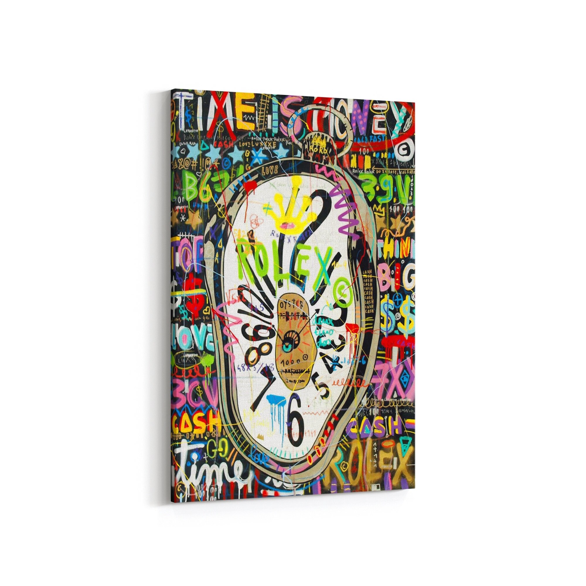 Surrealism Salvador Dali Pop Art Poster, Banksy Style Time is Money ...