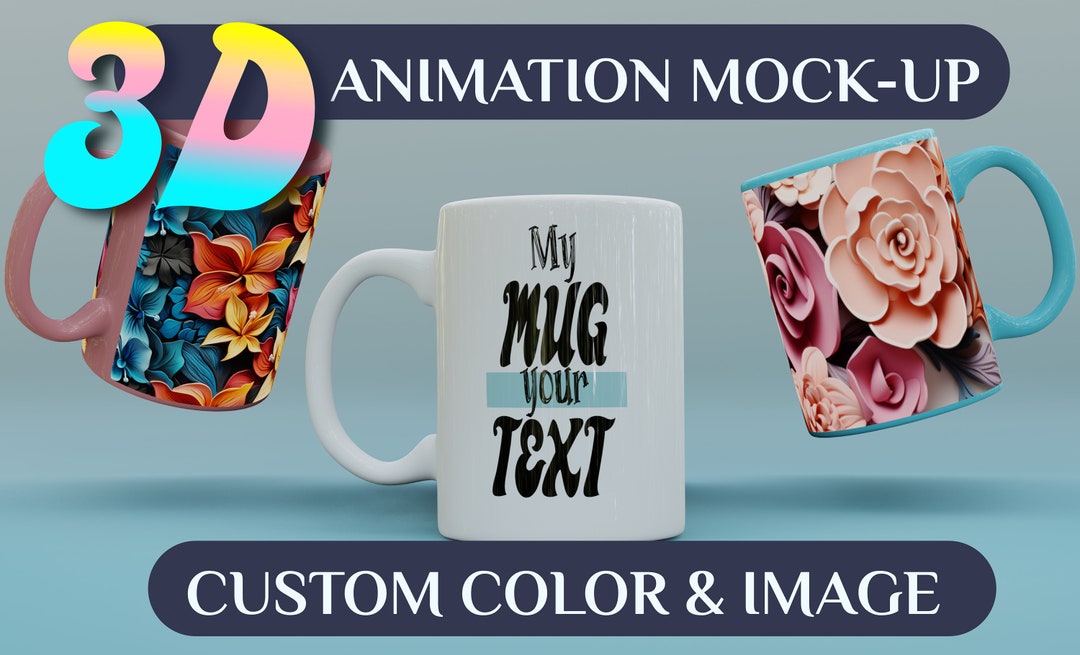 3D Customizable Mug Animation, Change Color,image,text, 1080x1920 ...