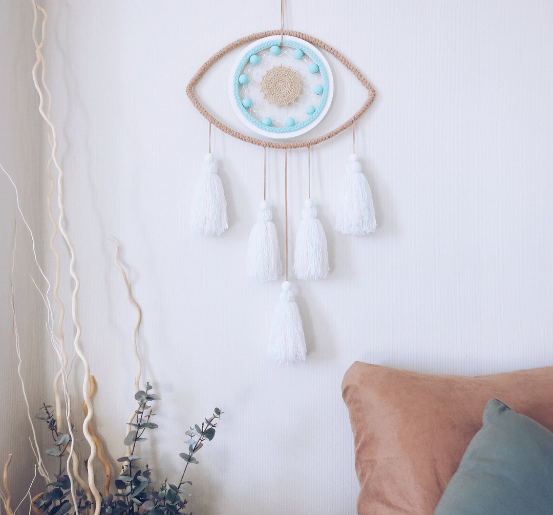 Large Evil Eye Boho Dreamcatcher Wall Hanging Housewarming - Etsy