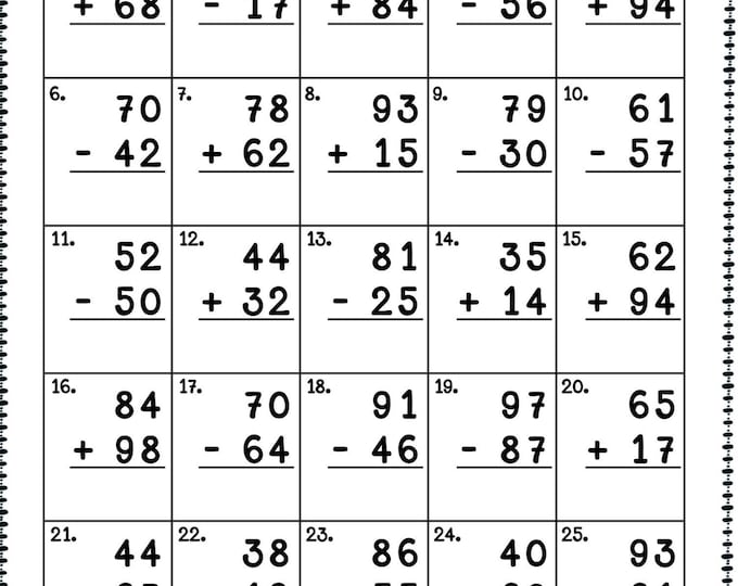 3 Digit Mixed Addition and Subtraction (with and Without Regrouping ...