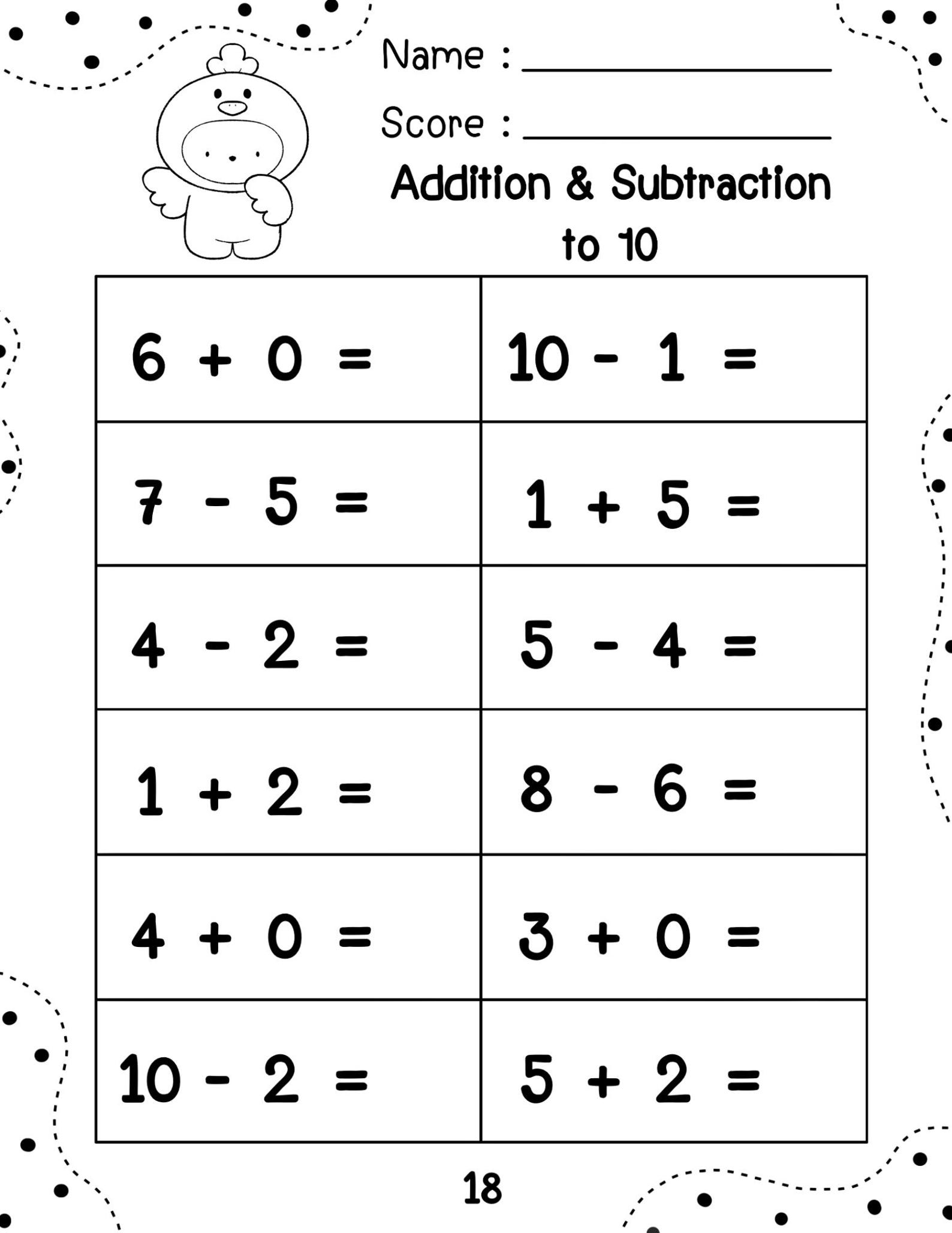 Addition Subtraction Worksheets | Kindergarten-1st Grade Math - Etsy