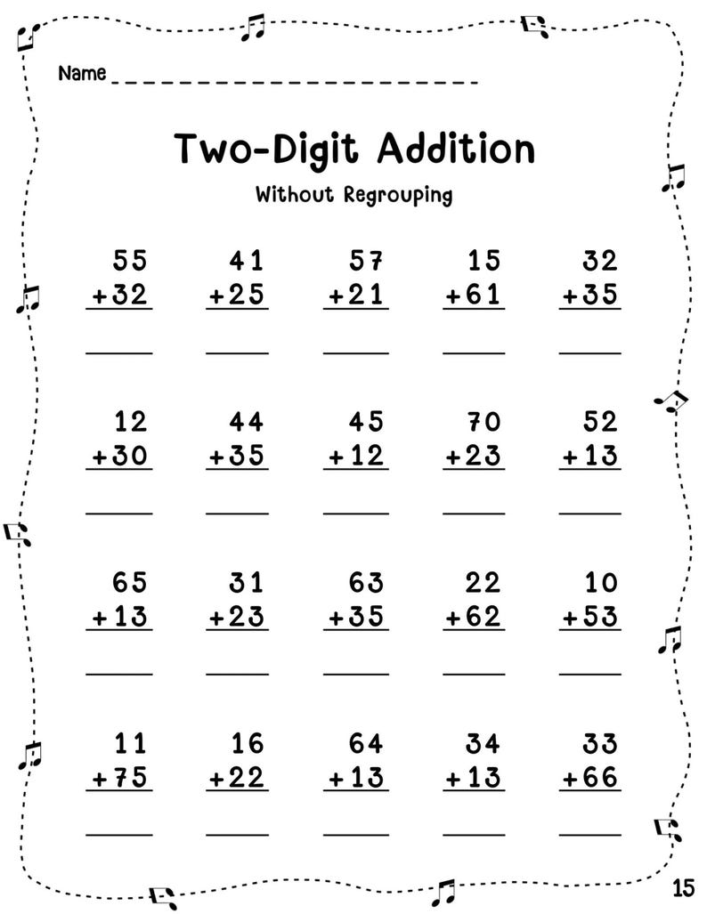 Two Digit Addition Without Regrouping (within 100) for 1st Grade-2nd ...