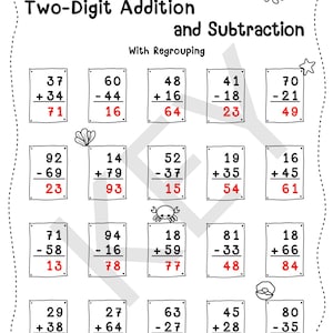 Two-digit Addition and Subtraction With Regrouping Within 100 Math ...