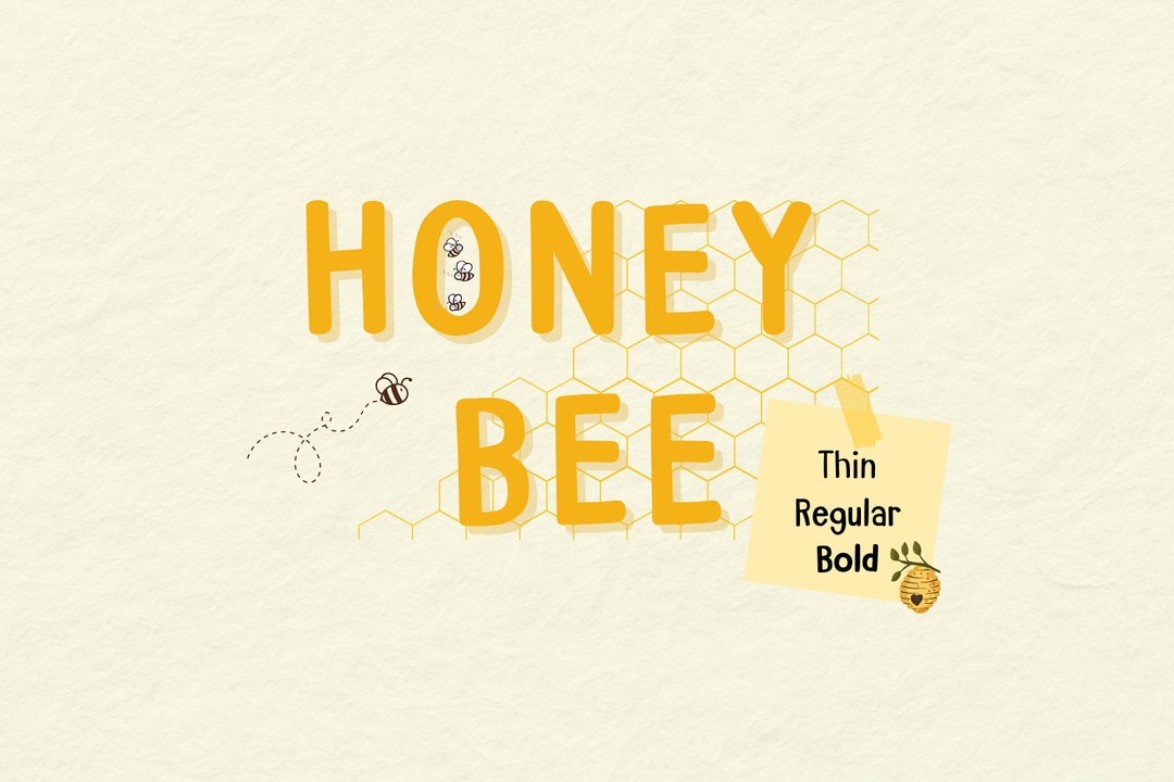 Honey Bee Handwritten Font, Simple Font, Cute Font, Neat Handwriting ...