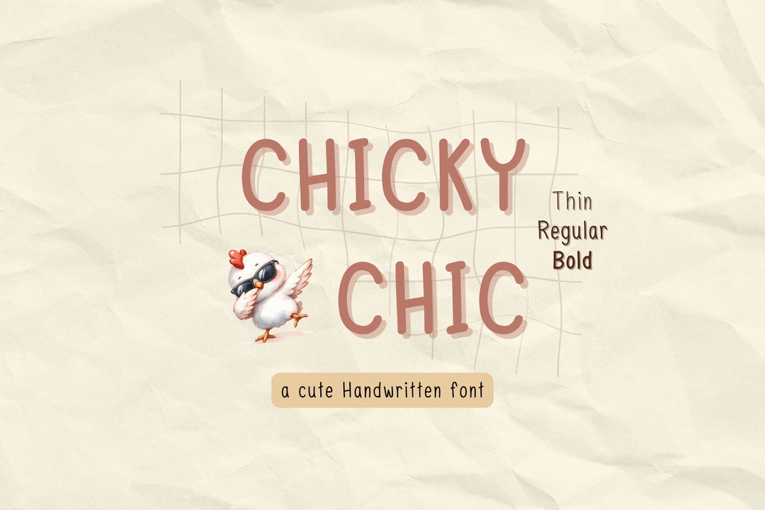 Chicky Chic Handwritten Font, Simple Font, Cute Font, Neat Handwriting ...