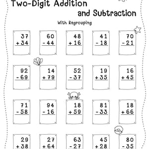Two-digit Addition and Subtraction With Regrouping Within 100 Math ...