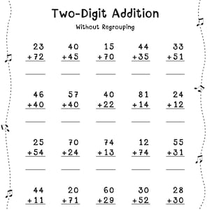 Two Digit Addition Without Regrouping (within 100) for 1st Grade-2nd ...