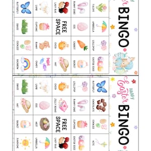Easter Bingo Cards Activity | 50 Different Cards for Spring Fun ...