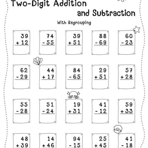 Two-digit Addition and Subtraction With Regrouping Within 100 Math ...