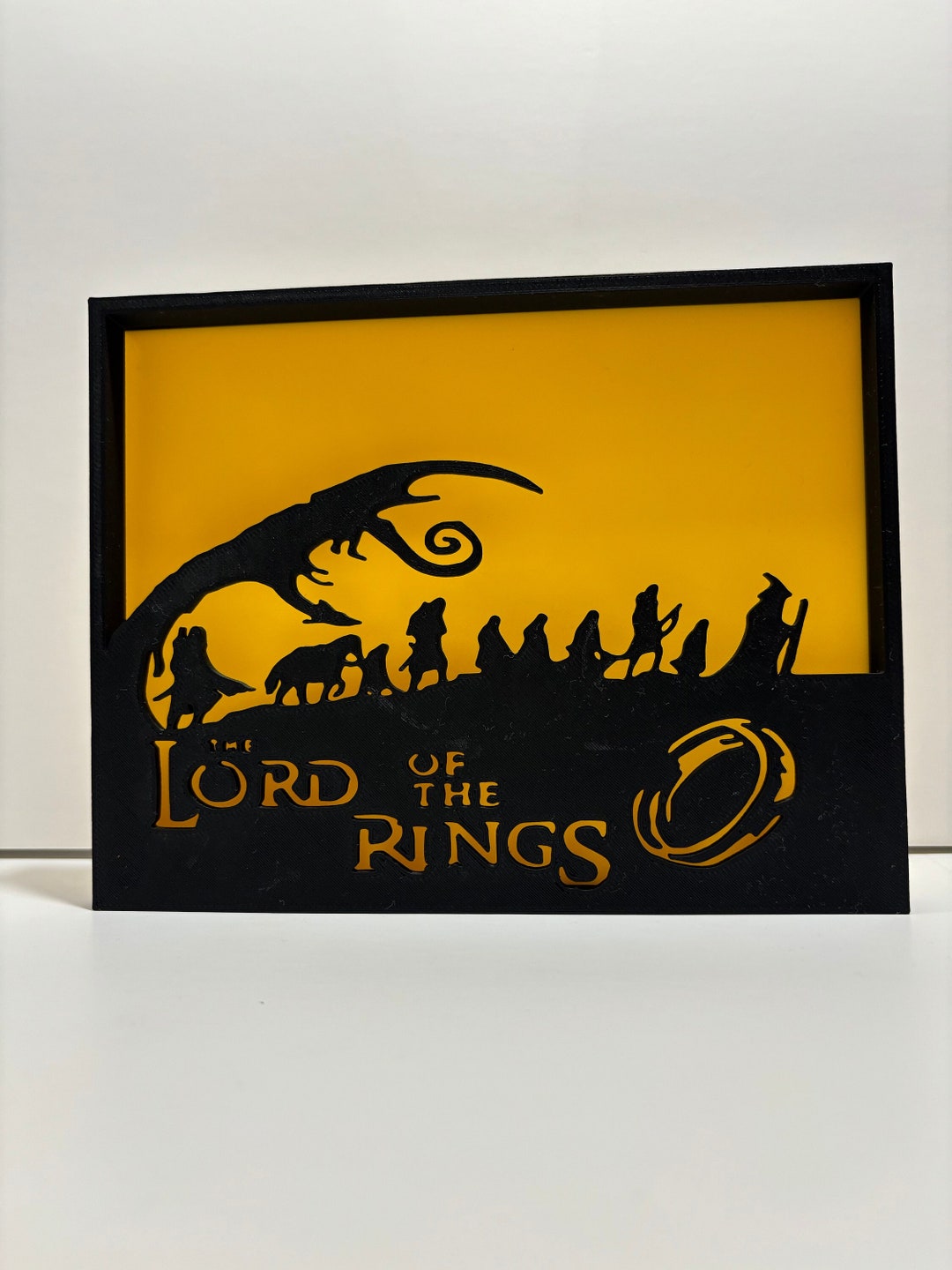 LOTR Silhouette Art Frame Lord of the Rings Theme Lord of the Rings ...