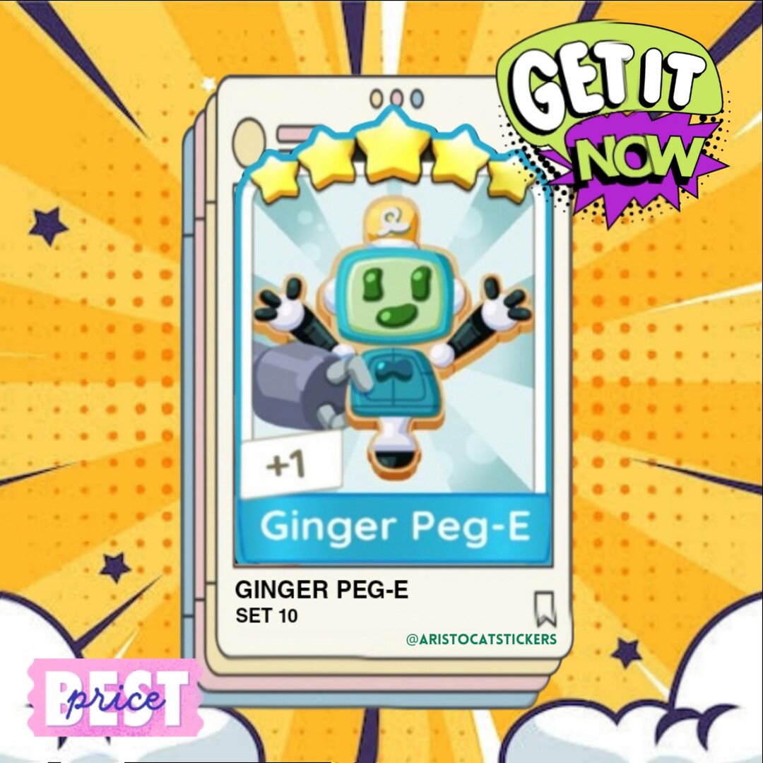 Monopoly Go Digital Sticker ginger Peg-e - Etsy