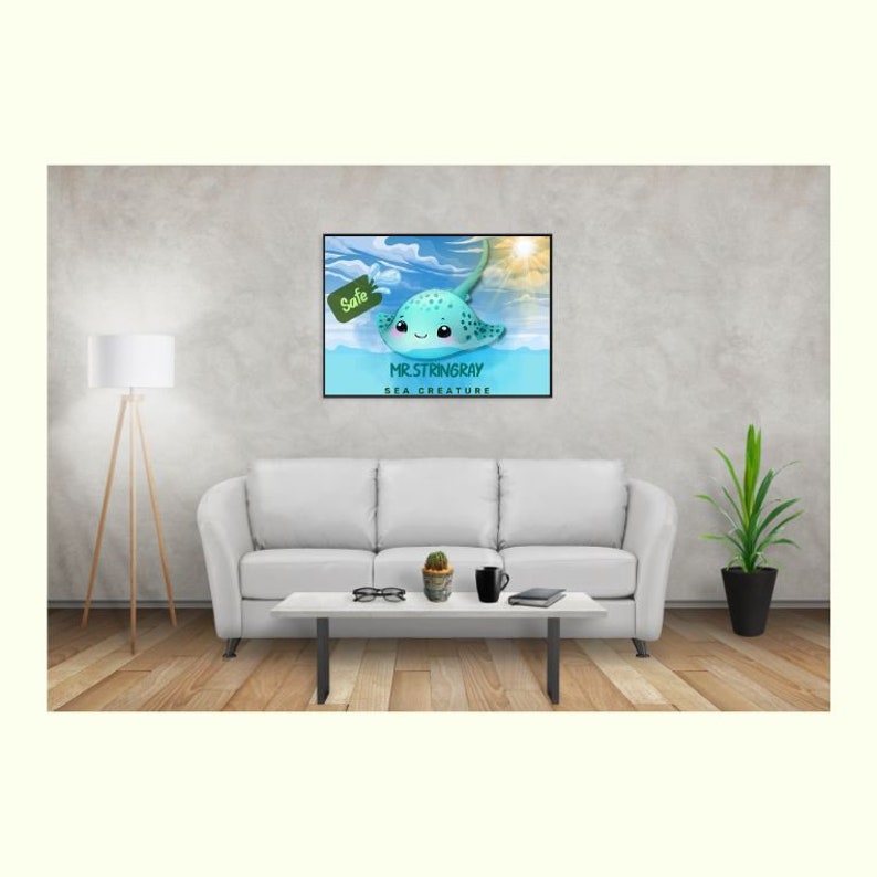 Set of 10 PNG Watercolor Cute Stingray Clipart - Etsy