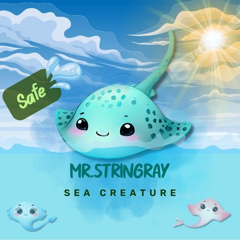 Set of 10 PNG Watercolor Cute Stingray Clipart - Etsy