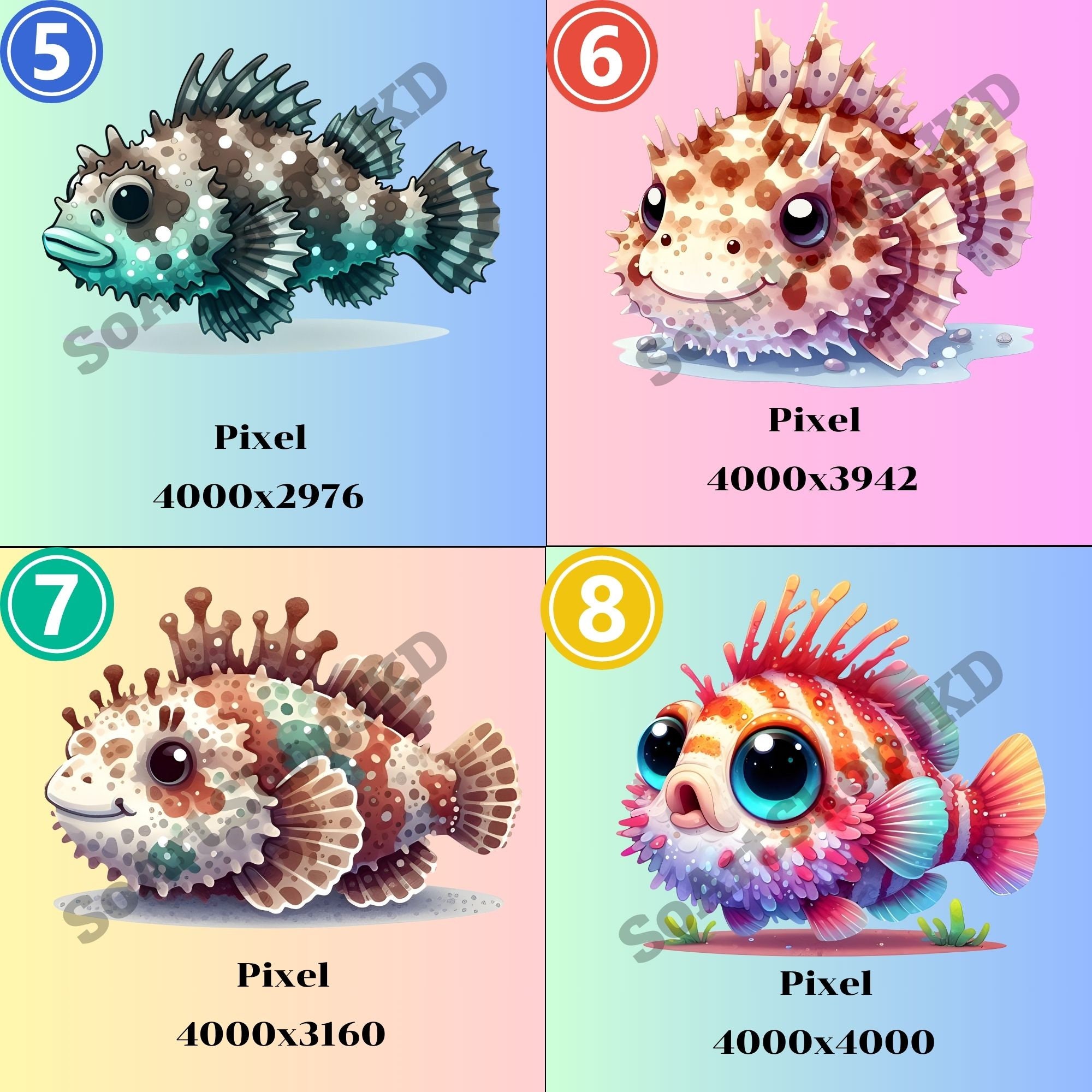 Mystical Stonefish Wonders: 12 PNG Cute Stonefish Clipart - Adorable ...