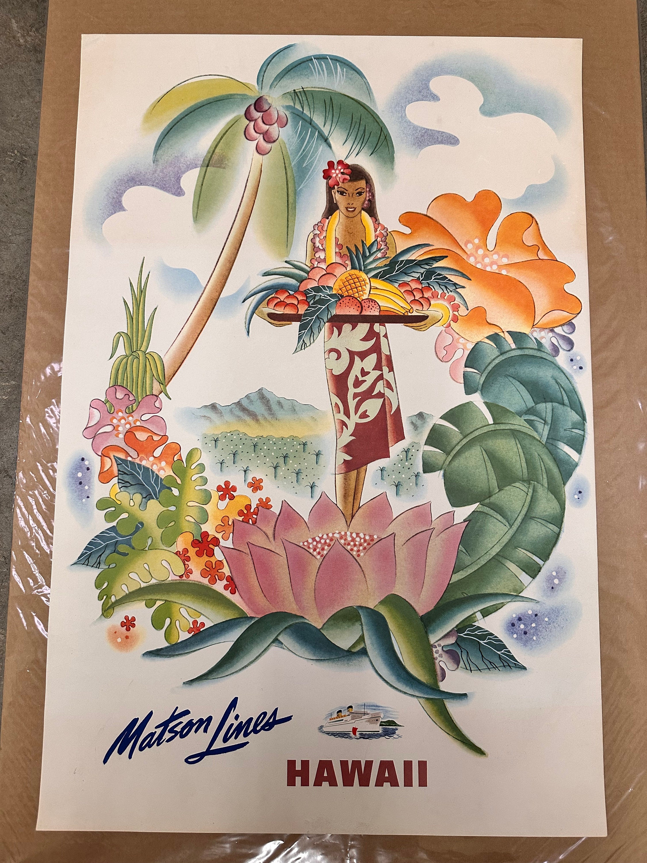 Original Vintage Matson Lines Hawaii Frank Macintosh - Etsy