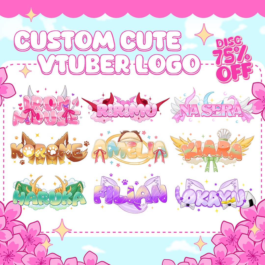 CUSTOM VTUBER LOGO Pngtuber Logo Custom Logo Cute Kawaii - Etsy