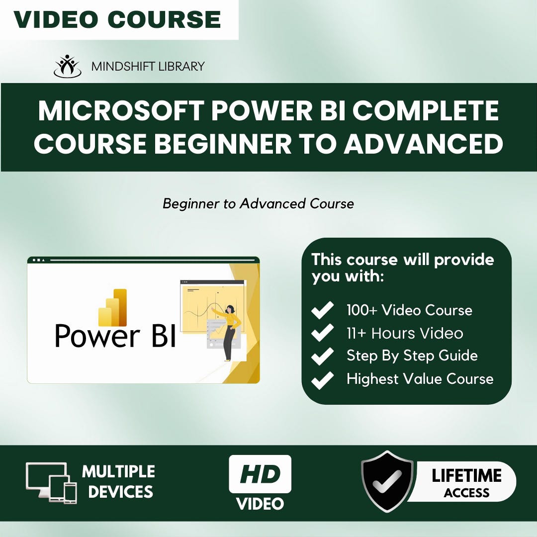 Microsoft Power BI Course Online, Beginner to Advanced, Data ...