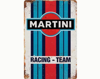 Gulf Racing Team Metal Tin Signage Man Cave Racing Workshop Cars Racing ...