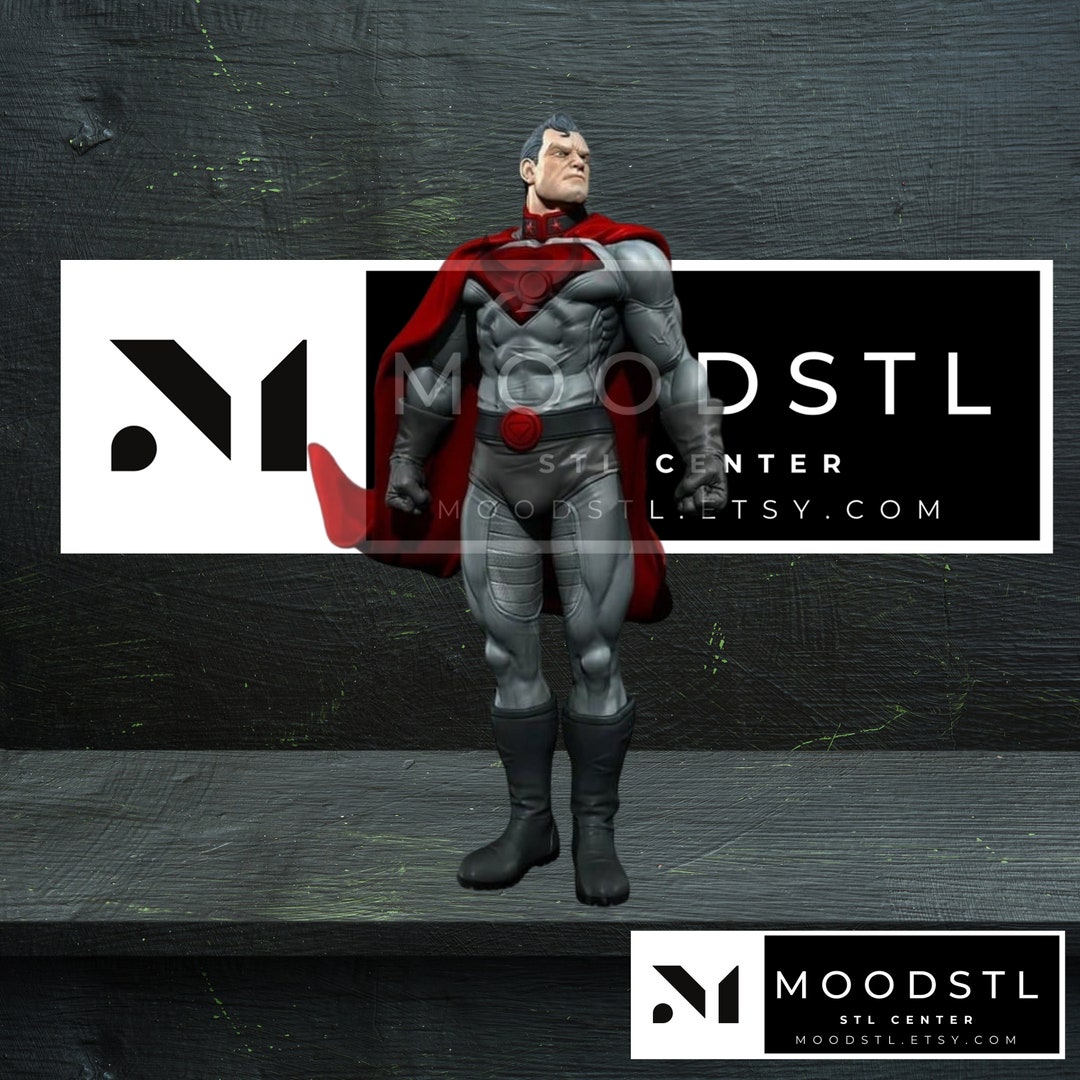 Red Hero S_p3r Man 3D Figure STL File High Quality 3D - Etsy