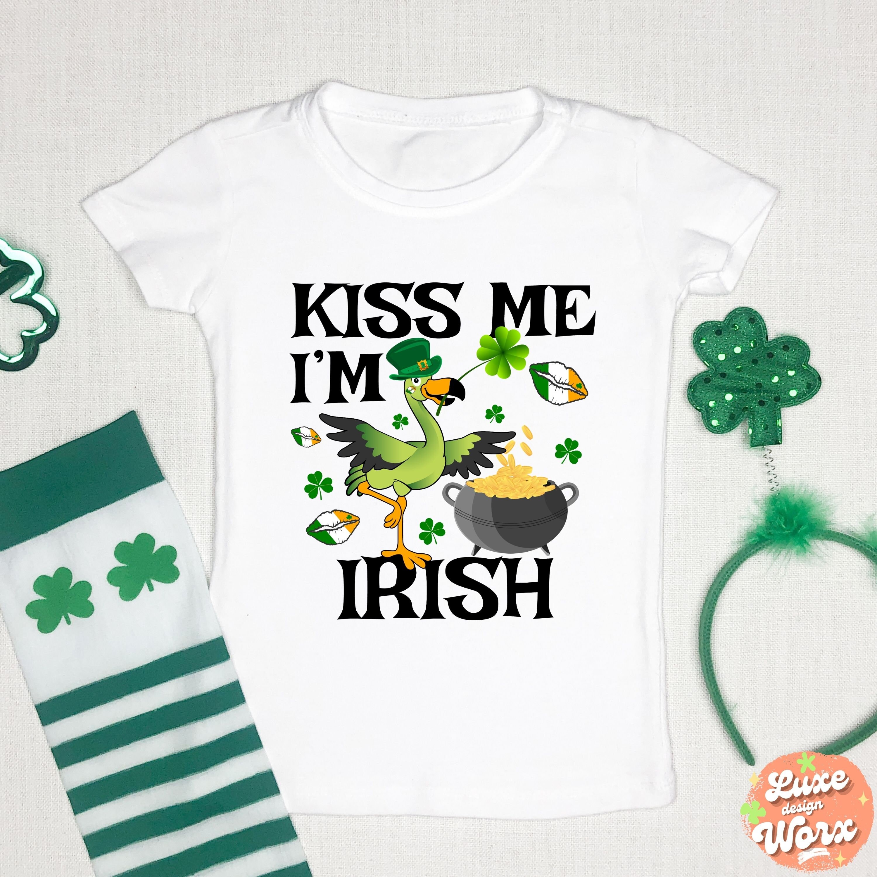Saint Patricks Day Svg Flamingo Png Cute Irish Flamingo Vector St Pats ...