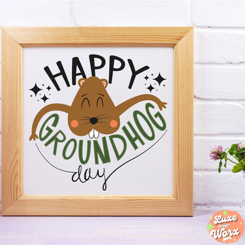 Happy Groundhog Day Svg Punxsutawney Phil Svg Prairie Dog Svg Marmot ...