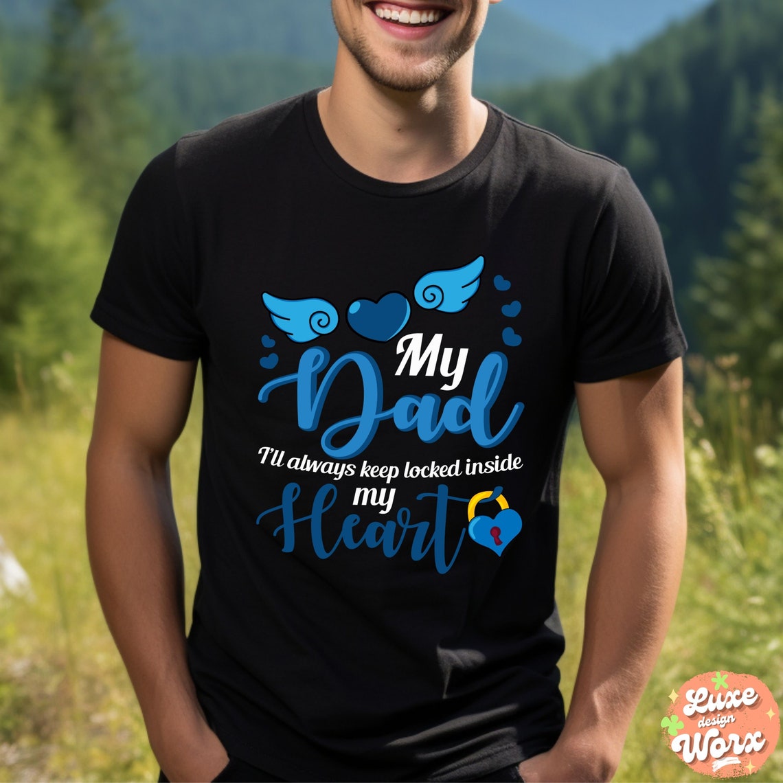 Rest in Peace Dad Svg in Loving Memory of Dad in Heaven Svg Angel in ...