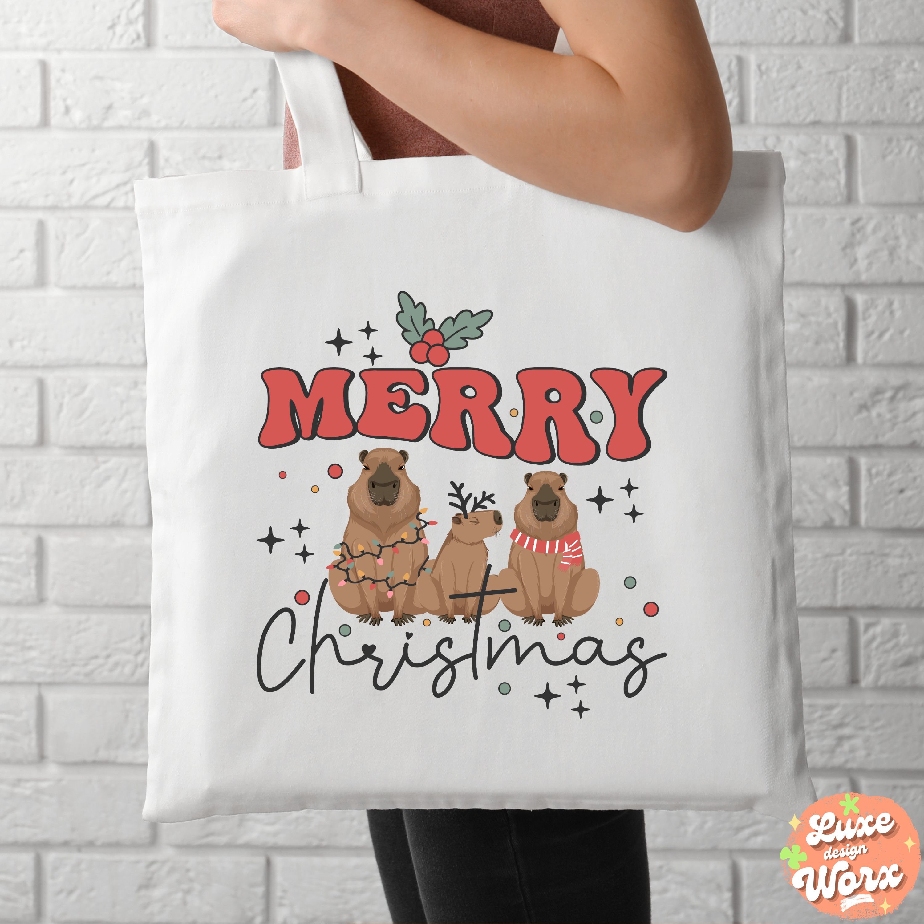 Retro Merry Christmas Capybara Svg Christmas Vibes Svg - Etsy