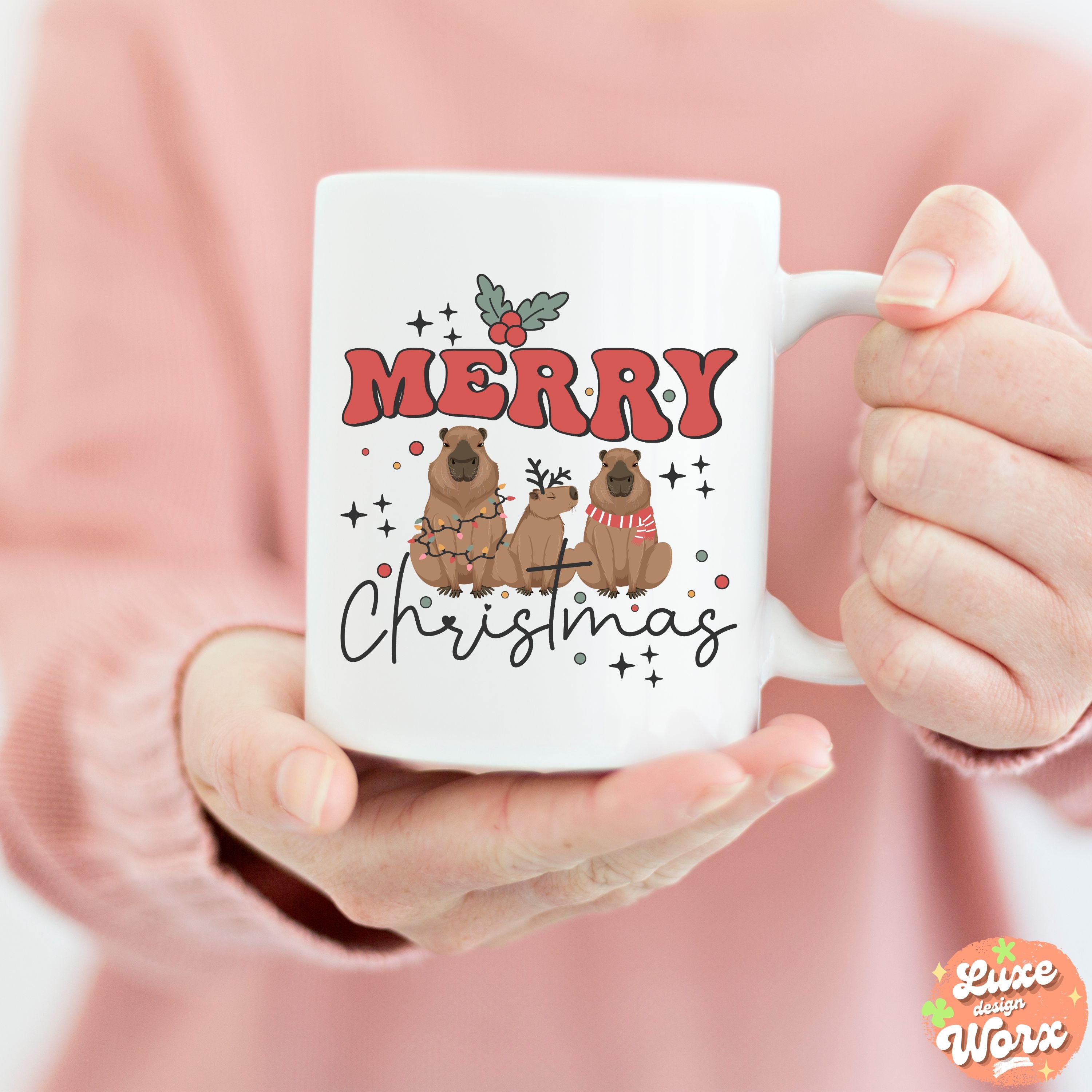 Retro Merry Christmas Capybara Svg Christmas Vibes Svg - Etsy