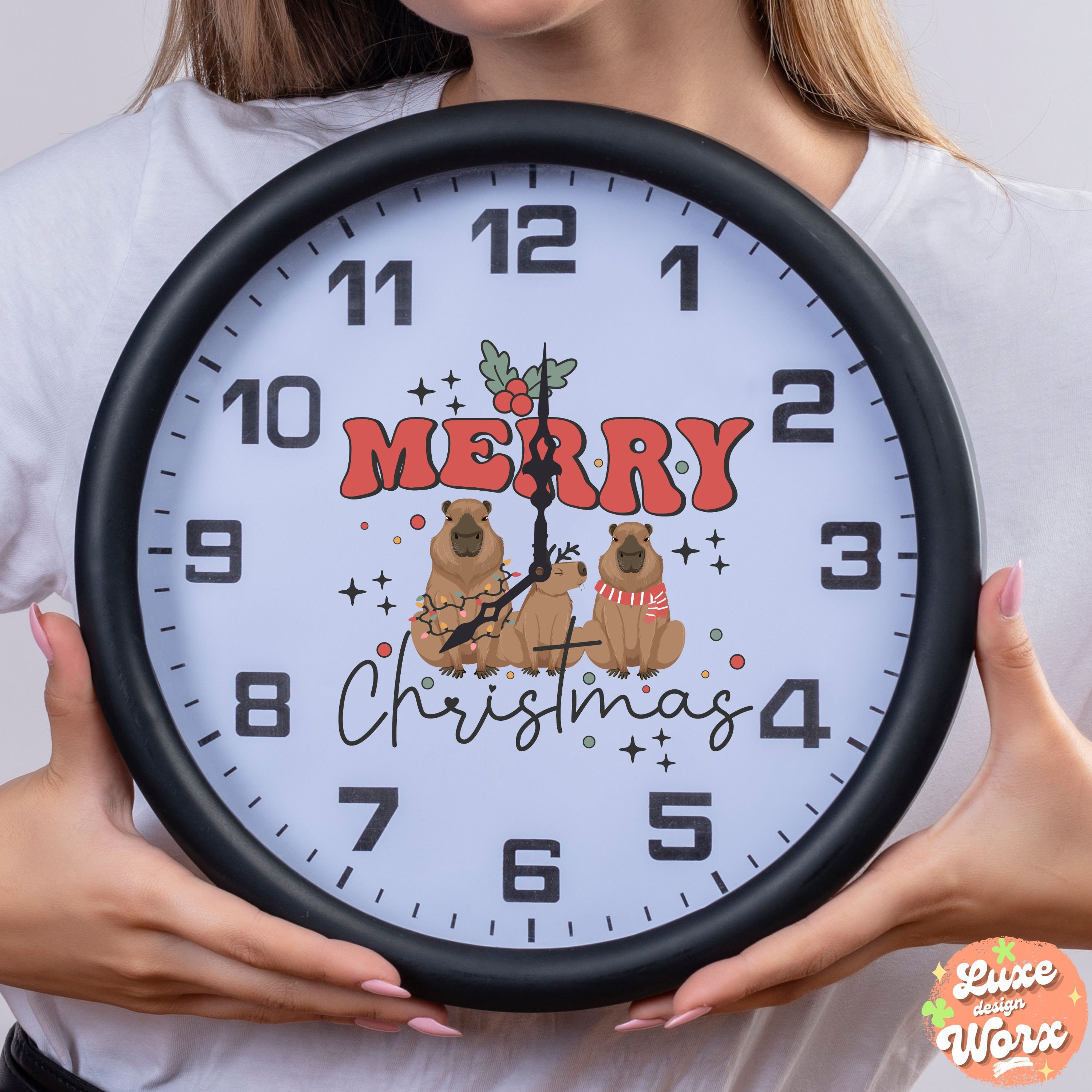 Retro Merry Christmas Capybara Svg Christmas Vibes Svg - Etsy
