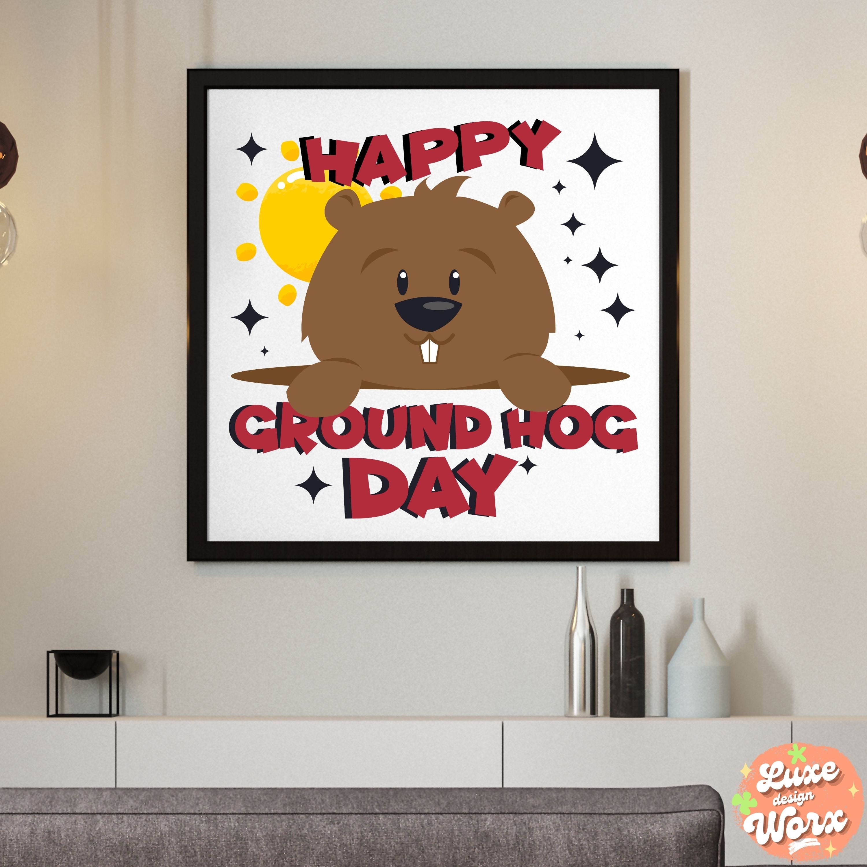 Happy Groundhog Day Svg Punxsutawney Phil Svg Prairie Dog Svg Marmot ...