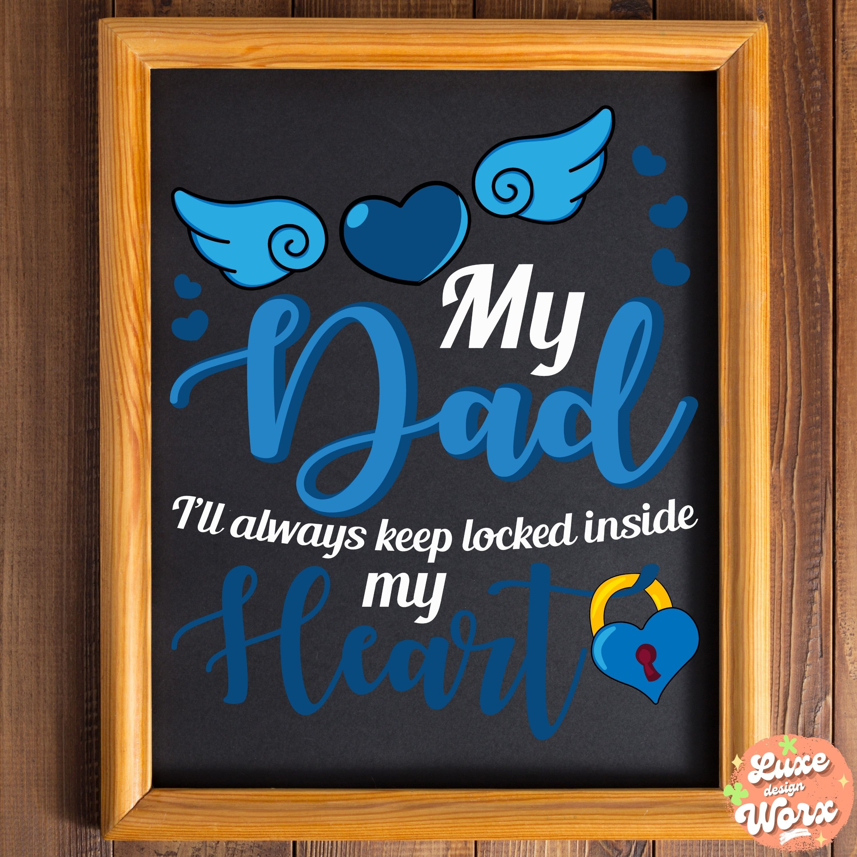 Rest in Peace Dad Svg in Loving Memory of Dad in Heaven Svg Angel in ...