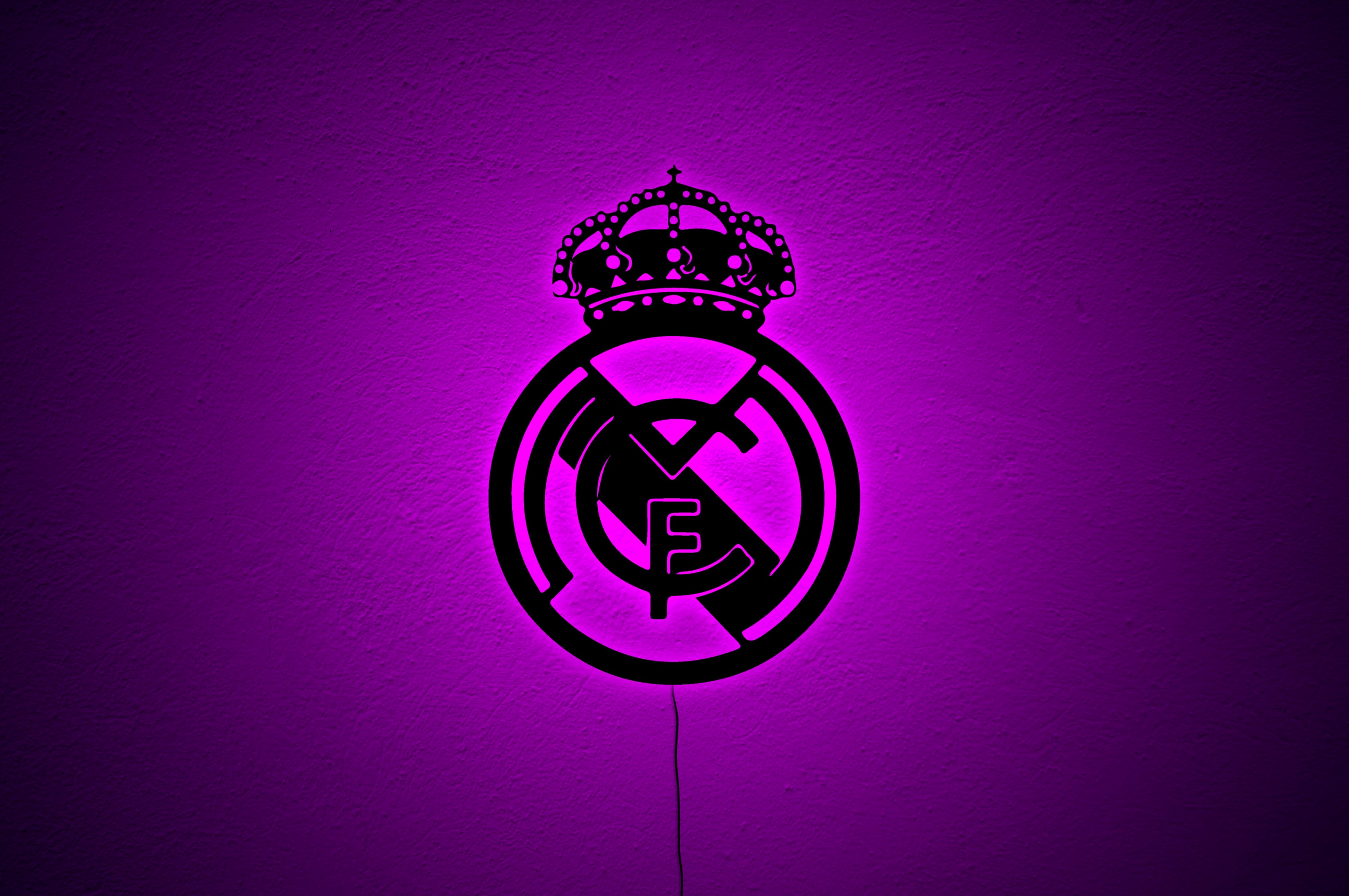 Real Madrid Club Logo Led Sign Football Wall Decor Man Cave - Etsy