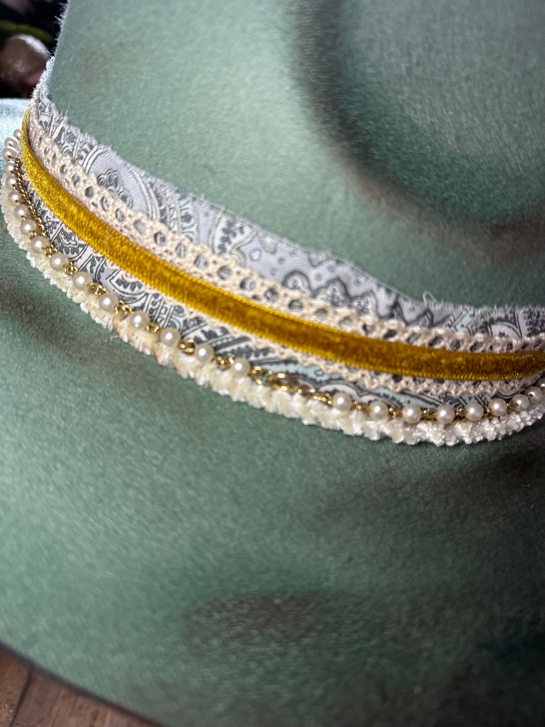 Denim & Pearsl Custom Fedora Hat - Etsy