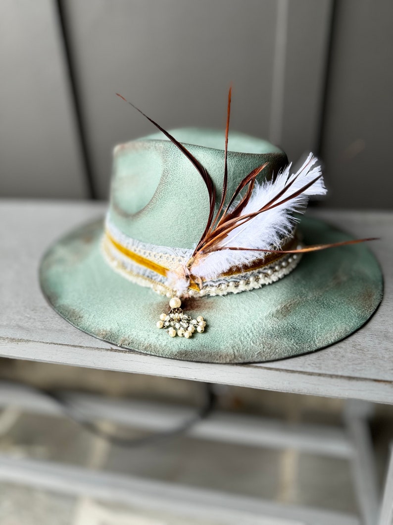 Denim & Pearsl Custom Fedora Hat - Etsy