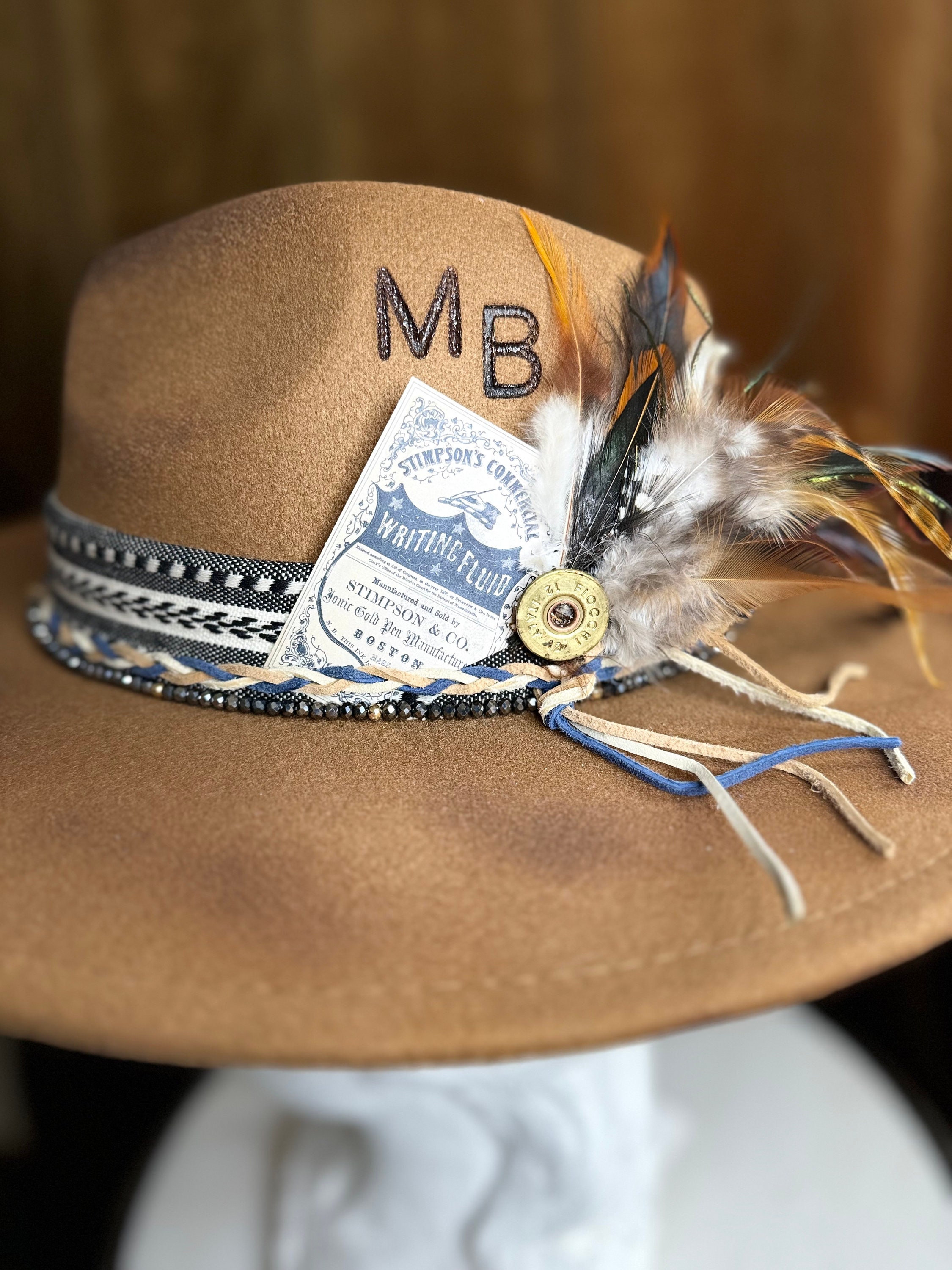 Personalized Custom Wide Brim Hats Fedoras Etsy