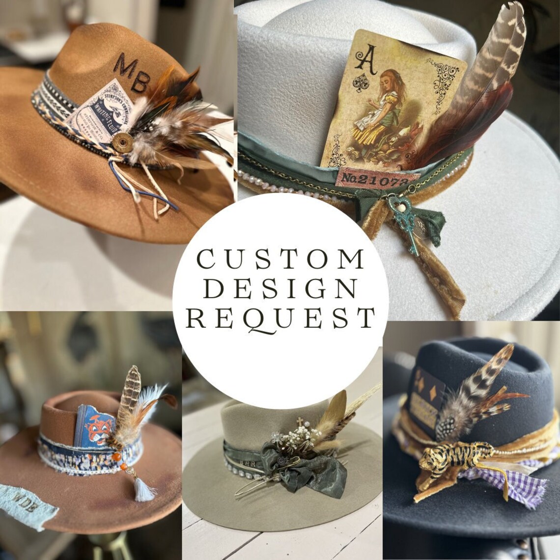 Personalized Custom Wide Brim Hats / Fedoras - Etsy