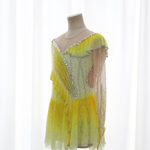 YELLOW Customized Dress/ Costume/ Figure Skating/ Ice Dance/ Ice Skate ...