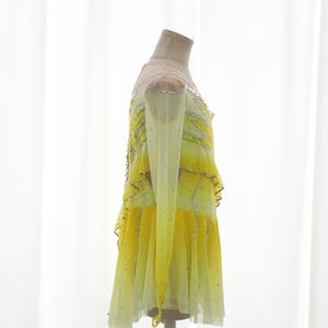 YELLOW Customized Dress/ Costume/ Figure Skating/ Ice Dance/ Ice Skate ...