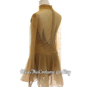 GOLD Customized Dress/ Costume/ Figure Skating/ Ice Dance/ Ice Skate ...